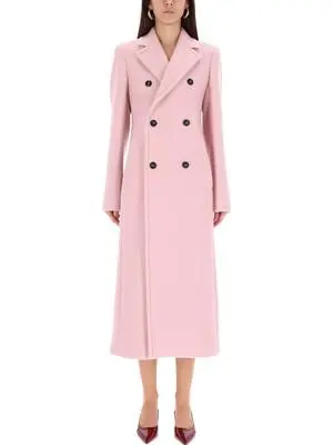 Sportmax Tailored Double-breasted Coat - Pink