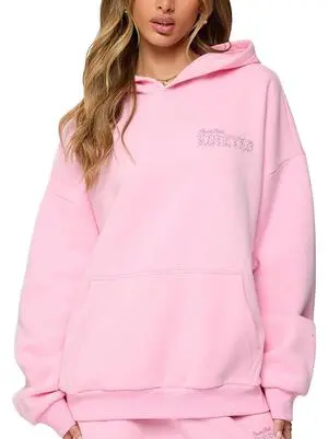 EDIKTED Oversized Hoodie - Pink