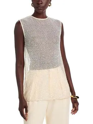 Rue Sophie Ananya Sequin Top - Creme