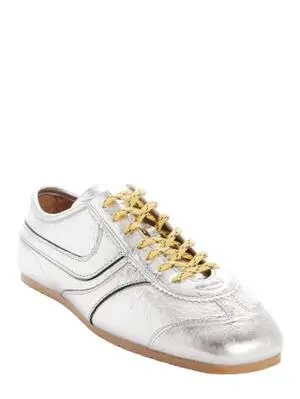 DRIES VAN NOTEN Metallic Leather Sneakers