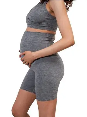 VITALITY Daydream Maternity Rider Short - Cookies And Cream