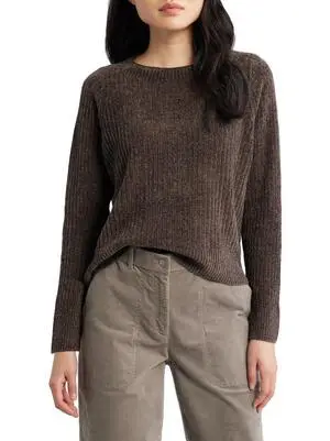 Eileen Fisher Chenille Rib Sweater Rye