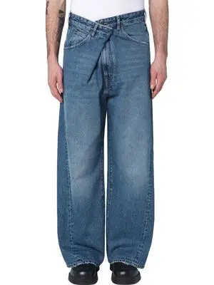 DARKPARK Asymmetrical Wide Leg Jeans - Blue