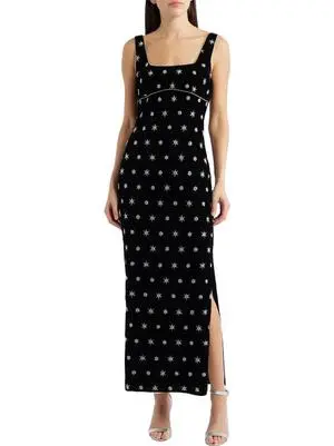 Saylor Emrys Beaded Maxi Dress - Black