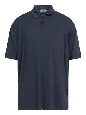 WOOL & CO Polo Shirt Midnight Size Linen, Elastane - Blue