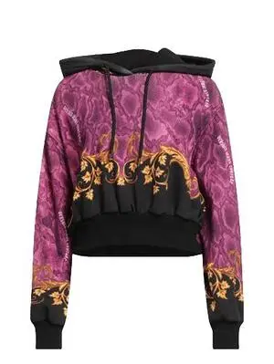 Versace Sweatshirt With Snakeskin Print And Brand Logo - Fuchsia