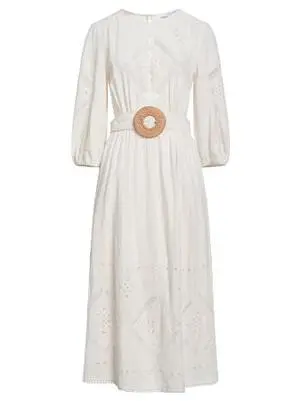 Ba&sh Cotton Midi Dress - White