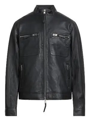 Bolongaro Trevor Sheepskin Biker Jacket - Black