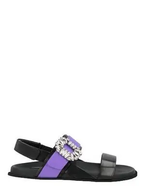 ROGER VIVIER Leather Sandals - Black