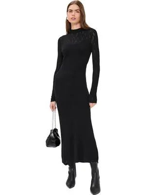 Z Supply Aden Mesh Maxi Dress - Black