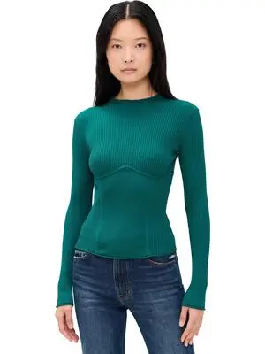 LE BOP Adele Knit Top Everglade