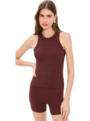 STATE & LAKE Millie Tank Top Burgundy