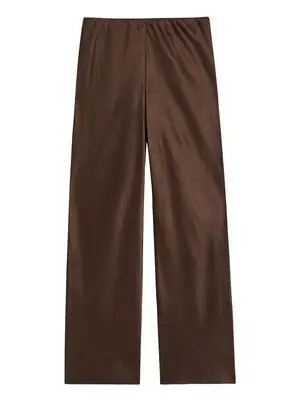 Vince Straight-leg Satin Trousers - Brown