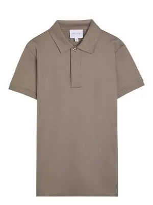 RAITH Santi Mercerized Cotton Polo Shirt - Taupe