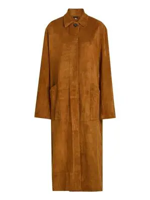 Stouls Corleone Suede Trench Coat - Tan