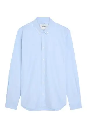 LES DEUX Konrad Oxford Stretch-cotton Shirt - Light Blue