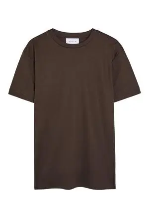 RAITH Luxe Mercerised Cotton T-shirt - Dark Brown