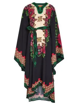 La DoubleJ Karis Floral-print Crepe Midi Kaftan Dress - Multicoloured