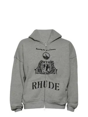 Rhude Youth Of America Zip-up Hoodie - Grey