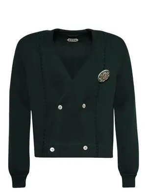 BODE Double-breasted Cardigan - Green
