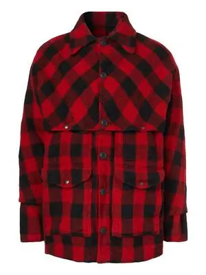 Junya Watanabe Checked Wool Jacket - Red