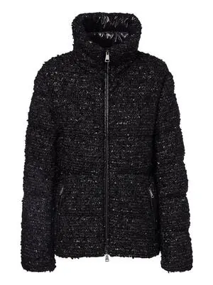 Moncler Urbel Tweed Down Jacket - Black