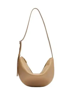 THE ROW Jouvettte Leather Crossbody Bag - Beige