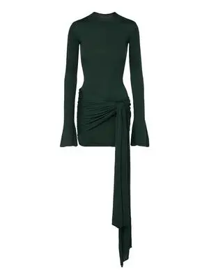 AYA MUSE Silk-blend Minidress - Green