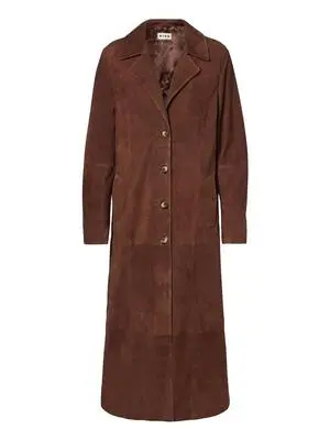 Rixo Astraea Suede Coat - Brown