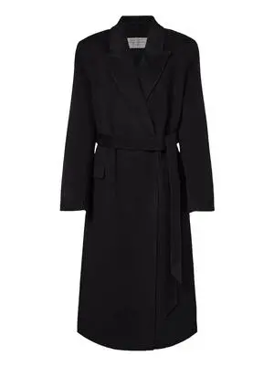 Acne Studios Wool And Cashmere Wrap Coat - Black