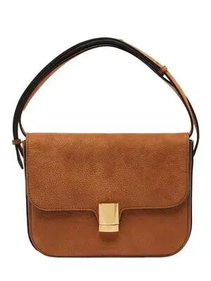 Calvin Klein Tilla Small Leather Shoulder Bag - Brown