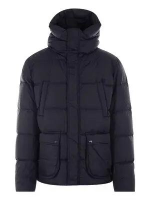 Herno Short Down Jacket With Hood - Black