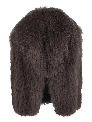 YVES SALOMON Fur Coat - Brown
