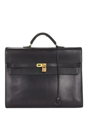 Hermès Box Kelly Depeche 38 Briefcase - Noir