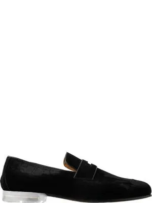 TOM FORD Gigi Croc-effect Velvet Penny Loafers - Black