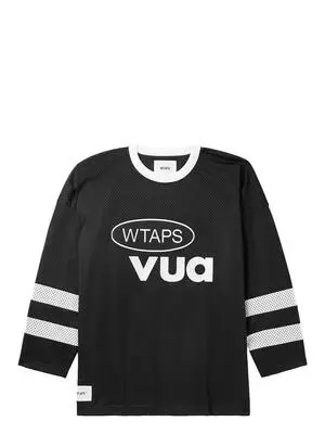 WTAPS Netminder Logo-appliquéd Embroidered Mesh T-shirt - Black