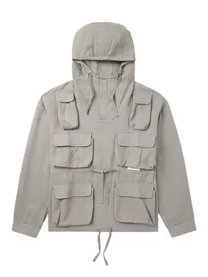 WTAPS Cotton-twill Hooded Overshirt - Gray