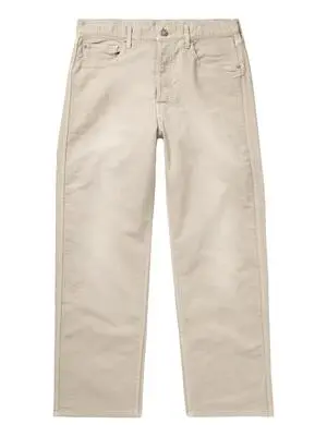 Visvim Fluxus 01 Straight-leg Cotton-twill Trousers - Neutrals