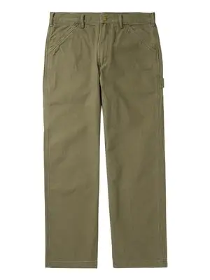 Ralph Lauren Straight-leg Cotton-canvas Trousers - Green