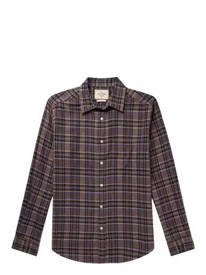 Portuguese Flannel Teca Checked Organic Cotton-flannel Shirt - Brown
