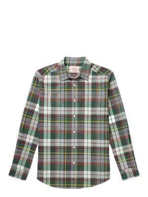 Portuguese Flannel Teca Checked Organic Cotton-flannel Shirt - Green