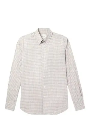PAUL SMITH Paul Smith - Button-Down Collar Checked Cotton Shirt - Men - Gray - S