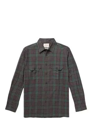 Portuguese Flannel Parker Checked Cotton-flannel Shirt - Green