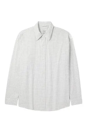MFPEN Network Oversized Checked Organic Cotton Shirt - White