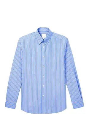 Paul Smith Striped Cotton-poplin Shirt - Blue