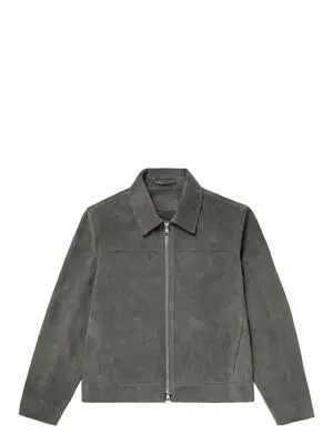 Mr P. Suede Coach Jacket - Gray