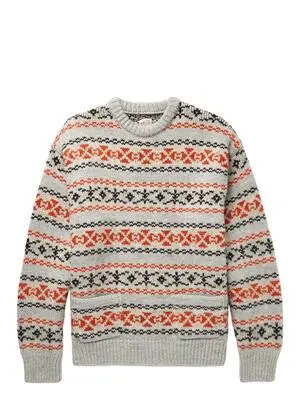 Kapital Fair Isle Wool Sweater - Orange