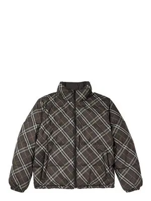 Burberry Reversible Checked Quilted Shell Down Jacket - Brown