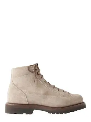 Brunello Cucinelli Polacco Suede Hiking Boots - Neutrals