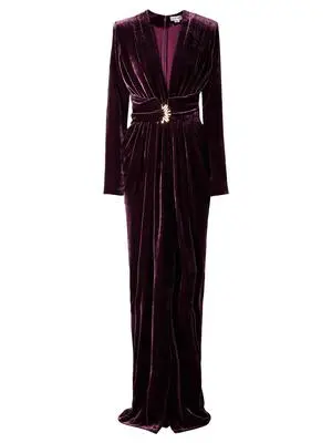 Zuhair Murad Embellished Velvet Gown - Purple
